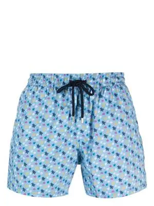 Vilebrequin Moorise Turtle Print Swim Shorts - Blue