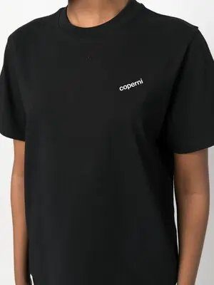 Coperni Logo-print Cotton T-shirt - Black