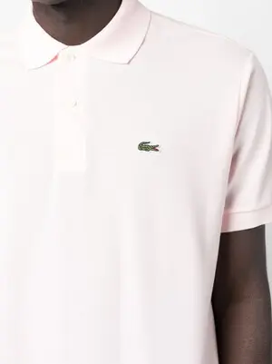 Lacoste Logo-patch Polo Shirt - Pink