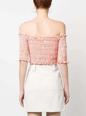 Kenzo Off-shoulder Gingham Top
