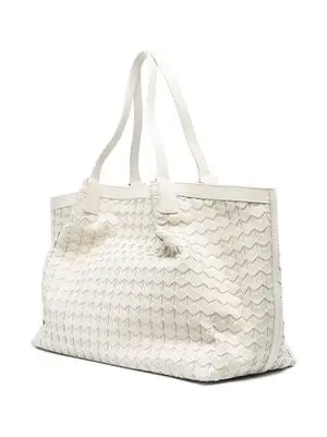 SERAPIAN Textured Leather Tote - Neutrals