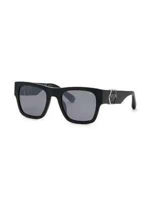 Philipp Plein Icon Hexagon Square-frame Sunglasses - Black