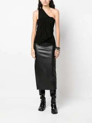 Rick Owens Edfu Ruched Draped Top