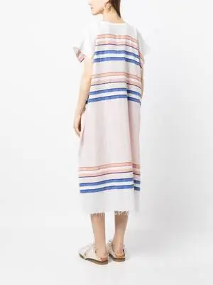 LEMLEM Horizontal-stripe Print Kaftan Dress