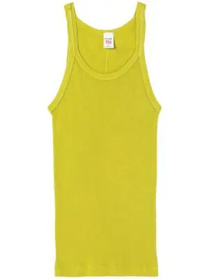 RE/DONE Ribbed-knit Tank Top - Green