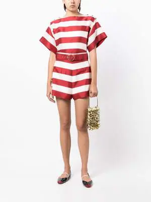 Zimmermann Striped Silk T-shirt