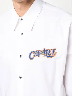 Roberto Cavalli Embroidered Logo Shirt