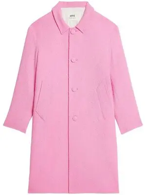 AMI Paris Tweed Single-breasted Coat