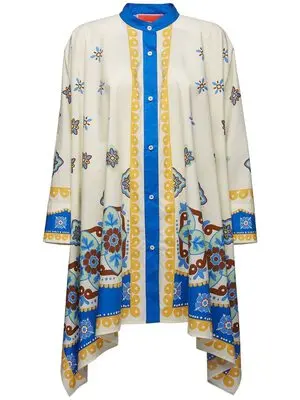 La DoubleJ Foulard Short Dress - White