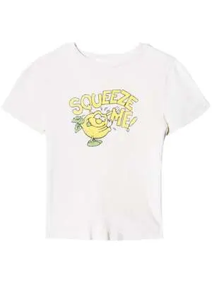 RE/DONE Graphic-print Crew Neck T-shirt - White