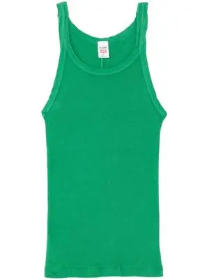 RE/DONE Ribbed-knit Tank Top - Green