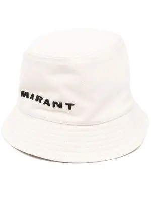 MARANT Haley Embroidered Bucket Hat - Neutrals