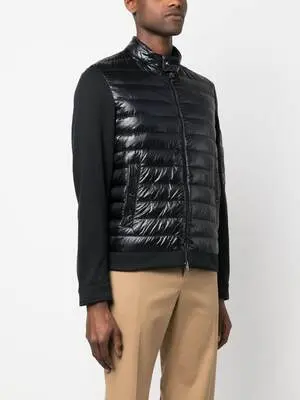 Herno Padded Panel Zip Jacket - Black