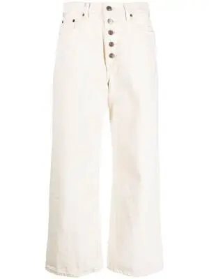 Polo Ralph Lauren Cropped Wide-leg Trousers - Neutrals