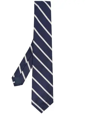 Polo Ralph Lauren Striped Repp Silk Neck Tie - Blue