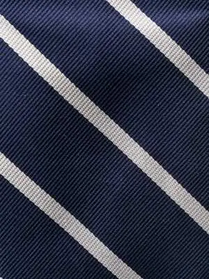 Polo Ralph Lauren Striped Repp Silk Neck Tie - Blue