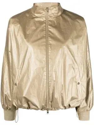 Herno Metallic Bomber Jacket - Gold