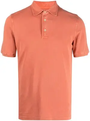 Fedeli Jersey Short-sleeved Polo Top - Orange