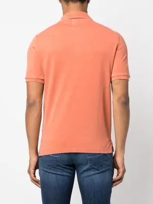 Fedeli Jersey Short-sleeved Polo Top - Orange