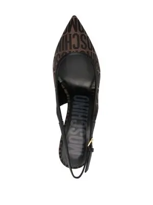 Moschino Logo-jacquard 80mm Pumps