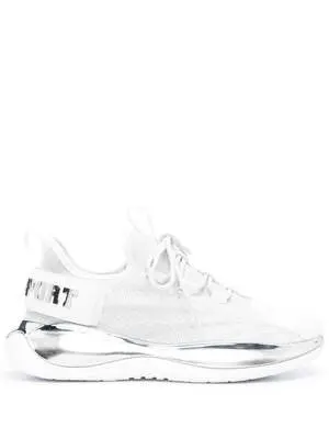 PLEIN SPORT Metallic-logo Sneakers - White