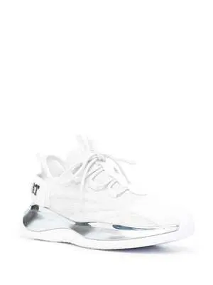 PLEIN SPORT Metallic-logo Sneakers - White