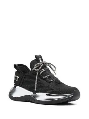PLEIN SPORT Metallic-logo Sneakers - Black