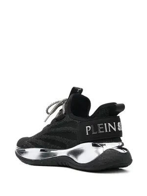PLEIN SPORT Metallic-logo Sneakers - Black