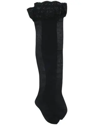 Versace Thigh-high Stockings - Black