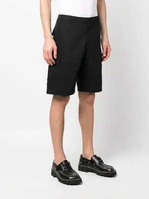 Kenzo Logo-patch Cargo Shorts - Black