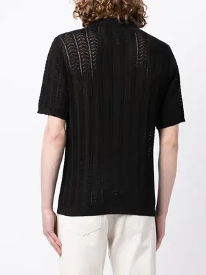 CORRIDOR Openwork-knit Polo Shirt