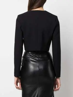GENNY Cropped Peak-lapel Blazer