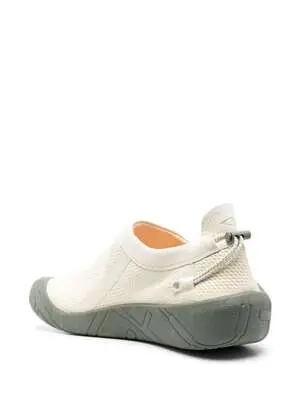 Stone Island Logo-patch Leather Slip-on Sneakers