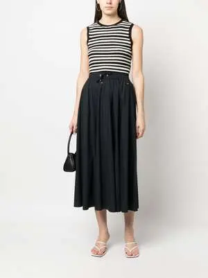 Herno Flared Midi Skirt - Black