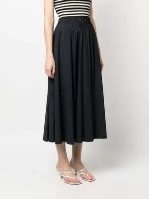 Herno Flared Midi Skirt - Black