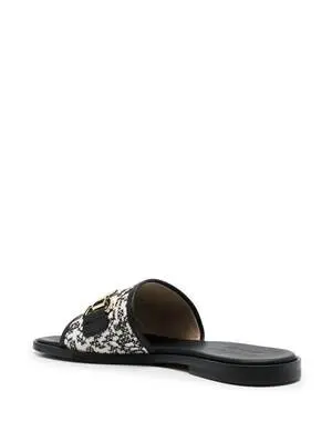 DOUCAL'S Embroidered Leather Slides