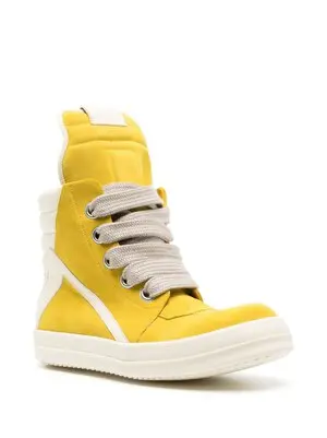Rick Owens Geobasket Hi-top Leather Sneakers