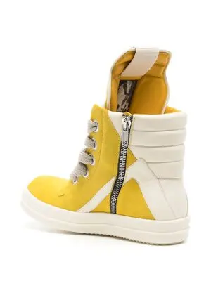 Rick Owens Geobasket Hi-top Leather Sneakers