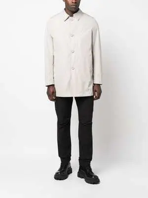 Herno Single-breasted Shirt Coat - Neutrals