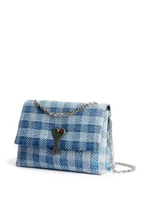 AMI Paris Check-print Shoulder Bag
