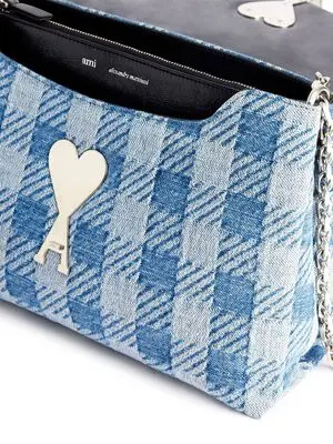 AMI Paris Check-print Shoulder Bag