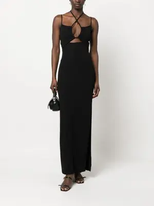 FRAME Cut-out Halterneck Dress