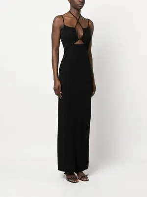 FRAME Cut-out Halterneck Dress