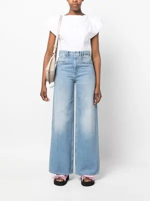Isabel Marant Étoile Sebani Padded Asymmetric T-shirt - White