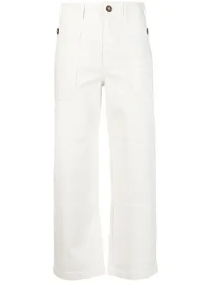 FRAME Straight-leg Utility Trousers - White