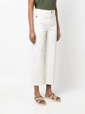 FRAME Straight-leg Utility Trousers - White