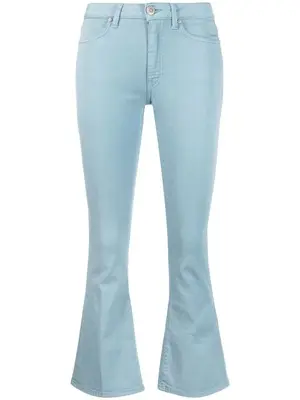 DONDUP Logo-patch Bootcut Jeans - Blue