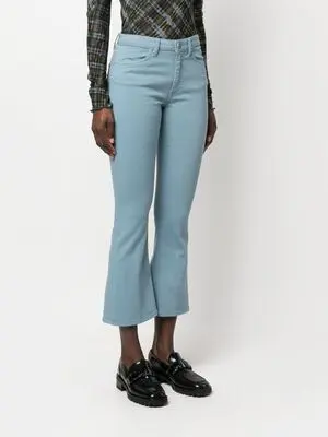 DONDUP Logo-patch Bootcut Jeans - Blue