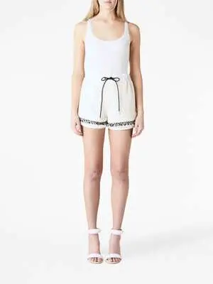 Sacai High-waisted Tweed Shorts