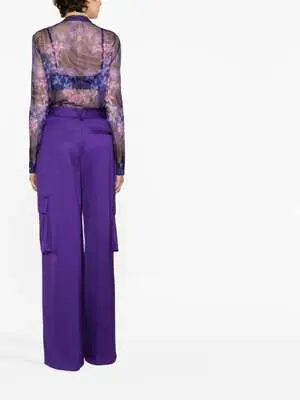 Versace Wide-leg Cargo Trousers - Purple